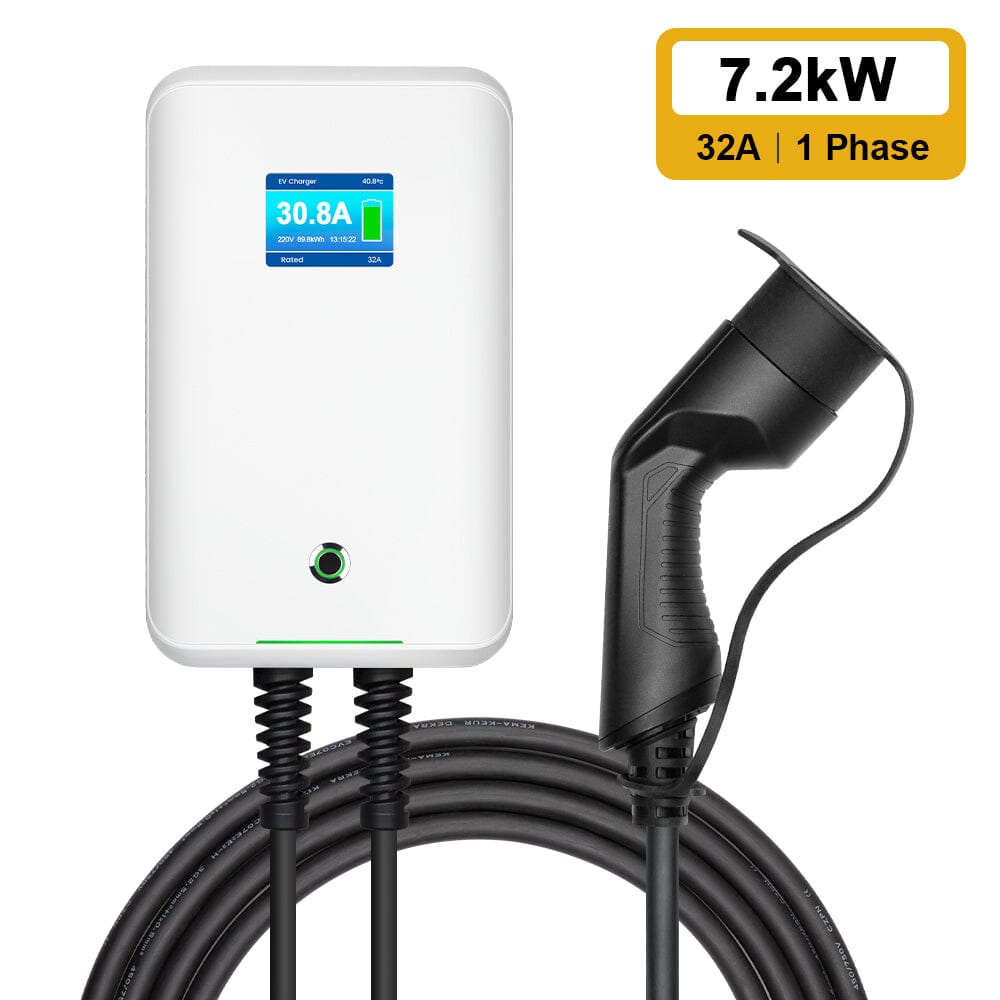 MOREC EV IEC 62196-2 Station de chargement AC Boîte murale avec 2 câbles types 7KW - MOREC.eu