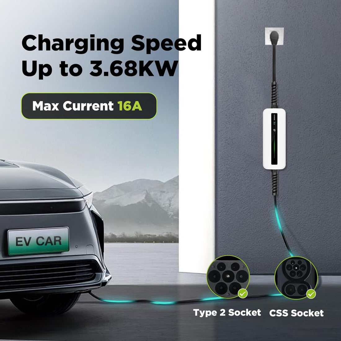 MOREC 3.6KW Borne de recharge portable intelligente pour VE - MOREC